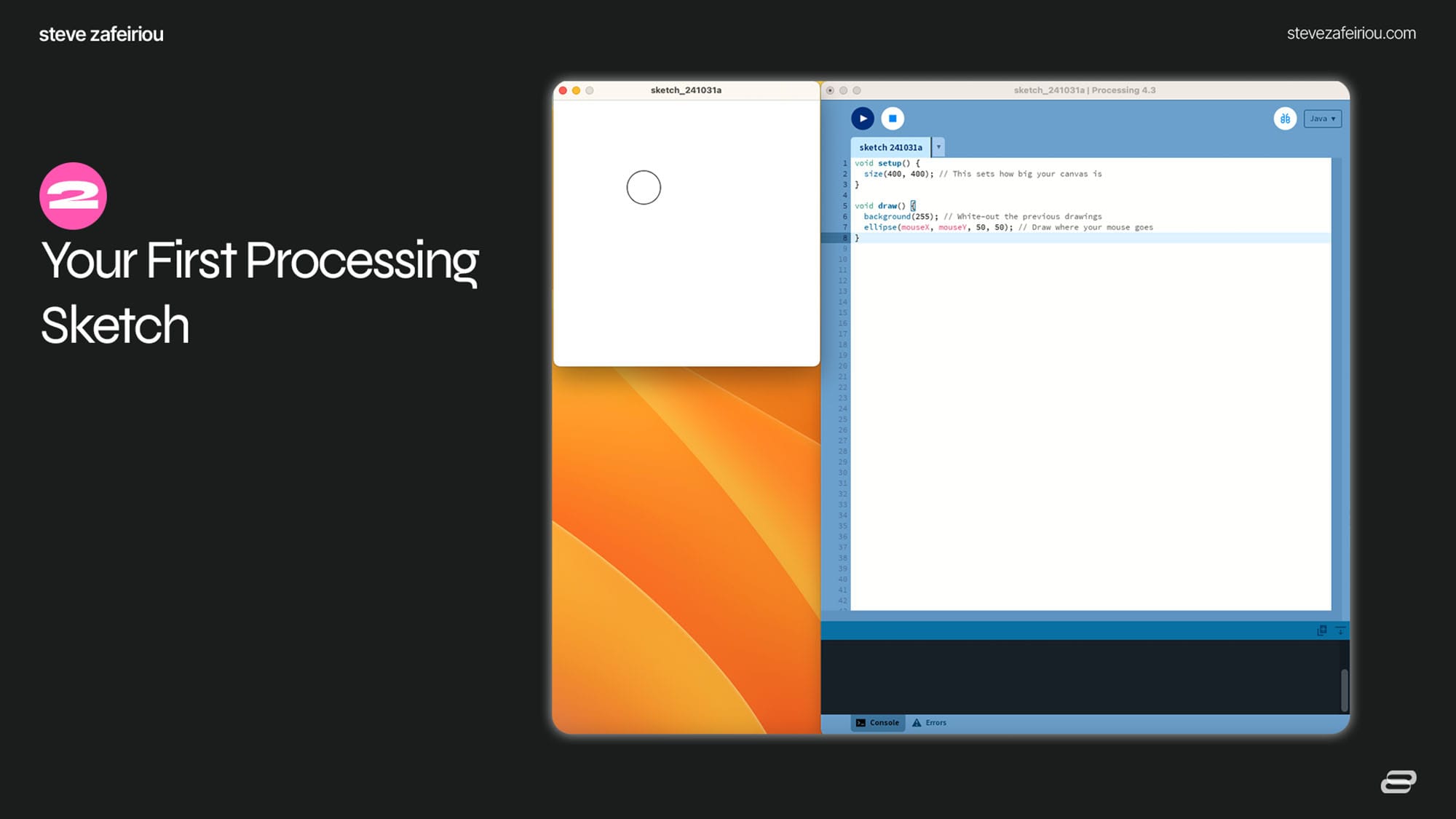 Getting Started with Processing Creative Coding: A Complete Guide | Steve Zafeiriou