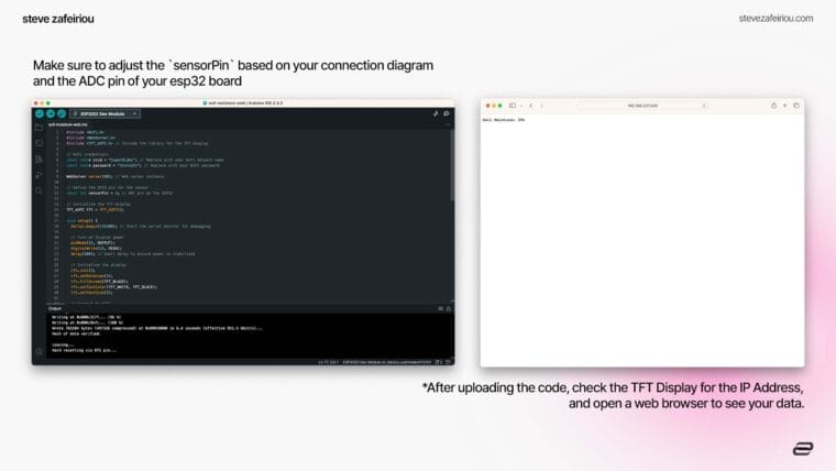 ESP32 Soil Moisture Sensor Guide: Complete DIY Tutorial | Steve Zafeiriou
